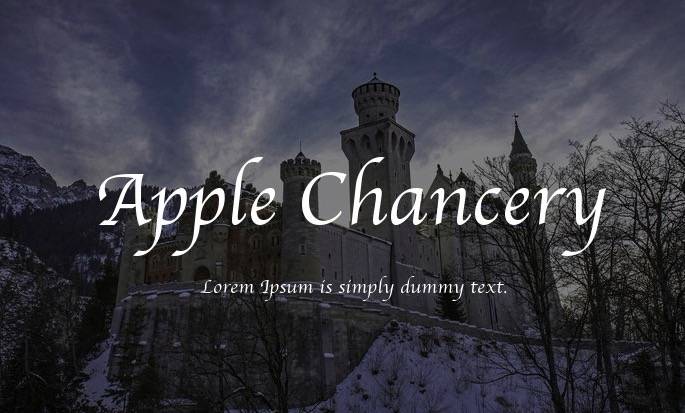 Apple Chancery Font - Fontspace.io