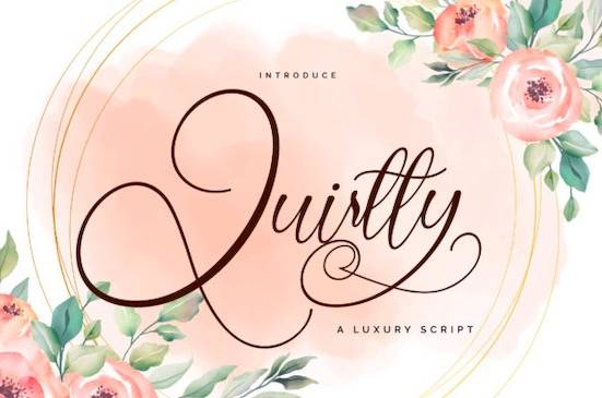 Quirtty Elegant Calligraphy Script Font - Fontspace.io