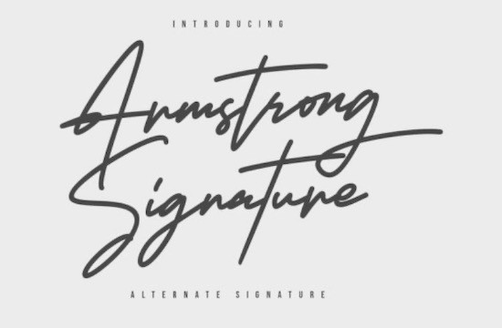 Armstrong Signature font - Fontspace.io