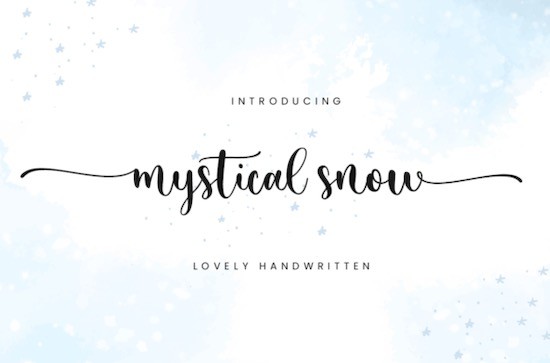 Mystical Snow Calligraphy Font - Fontspace.io