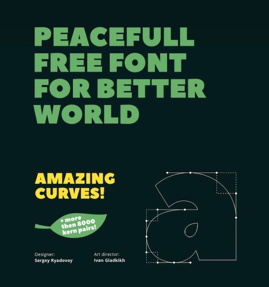 Peace Bold Sans Serif font - Fontspace.io