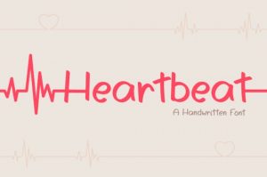 Heartbeat font - Fontspace.io