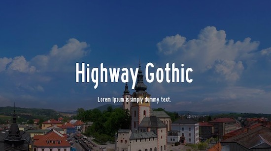 Highway Gothic font free - Fontspace.io