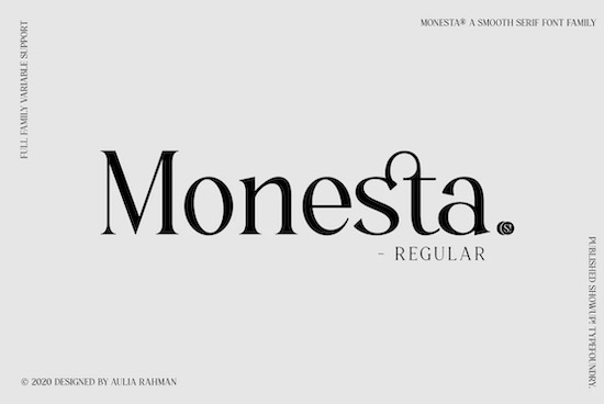 Monesta Regular font - Fontspace.io