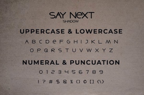 Say Next font free - Fontspace.io