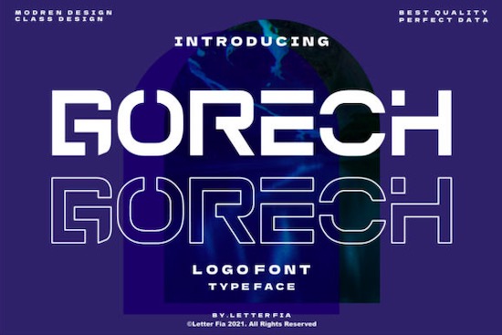 Gorech Font free - Fontspace.io