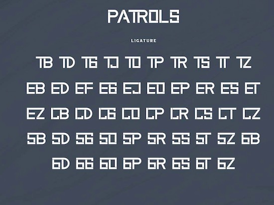 Patrols font free - Fontspace.io