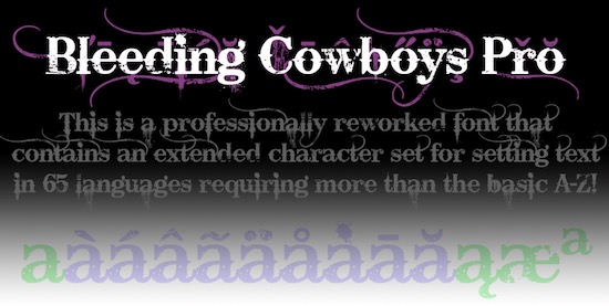 Bleeding Cowboys Pro font - Fontspace.io