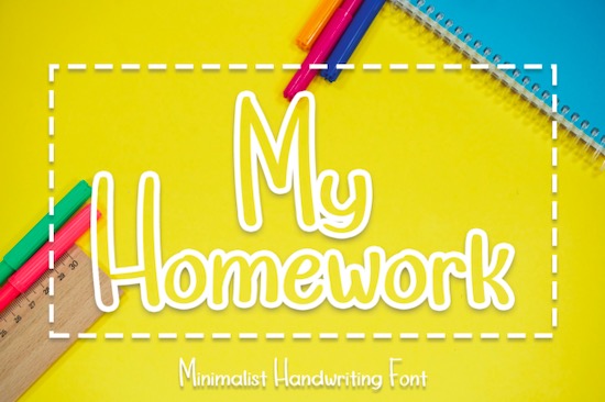 My Homework font - Fontspace.io