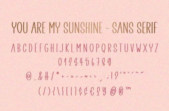 You Are My Sunshine Font - Fontspace.io