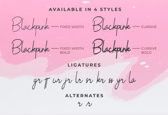 Black Pink Font - Fontspace.io