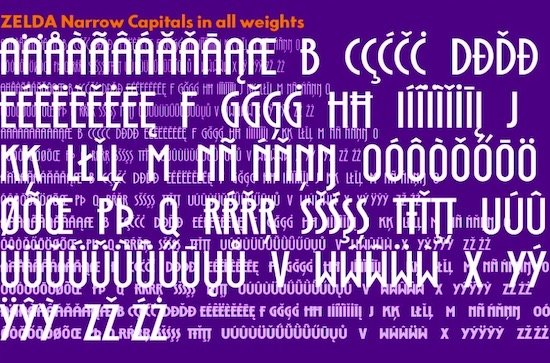 Zelda Collection Fonts - Fontspace.io