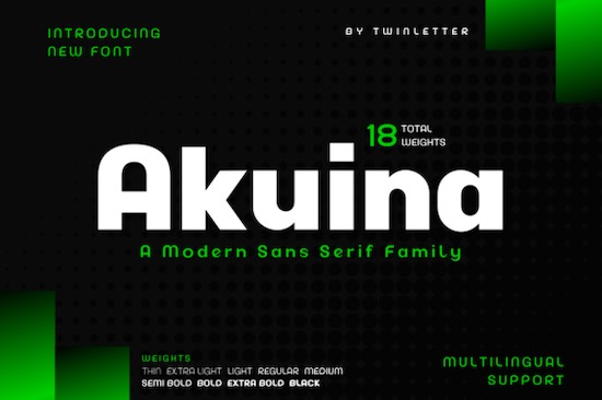 Akuina Font - Fontspace.io