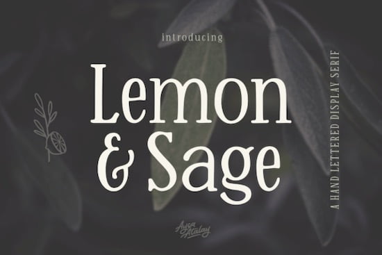 Lemon and Sage Font from Ayca Atalay - Fontspace.io
