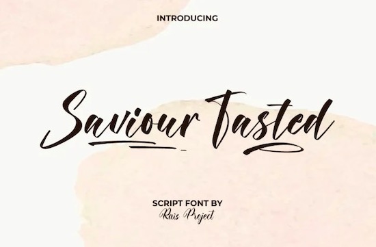 Saviour Tasted Font - Fontspace.io