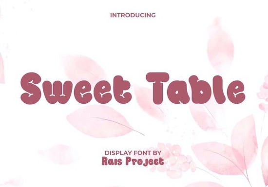 Sweet Table Font - Fontspace.io