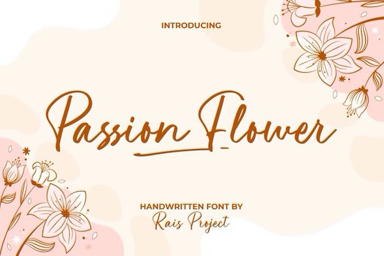 Passion Flower Font - Fontspace.io