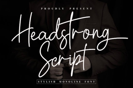 Headstrong Script Font - Fontspace.io