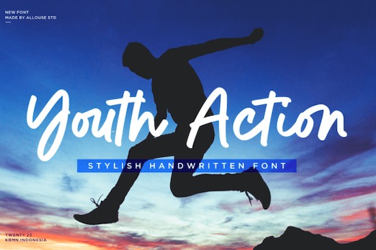 Youth Action Font - Fontspace.io