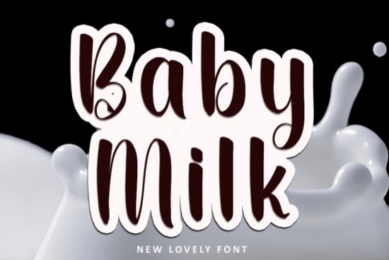 Baby Milk Font - Fontspace.io