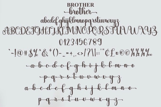 Brother Font - Fontspace.io