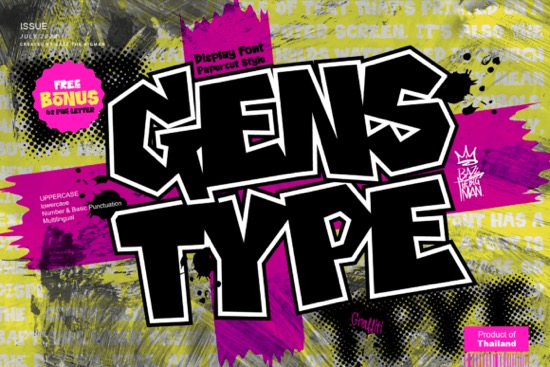 Gens Type Font - Fontspace.io