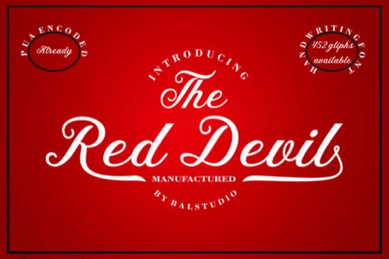 The Red Devil Font - Fontspace.io