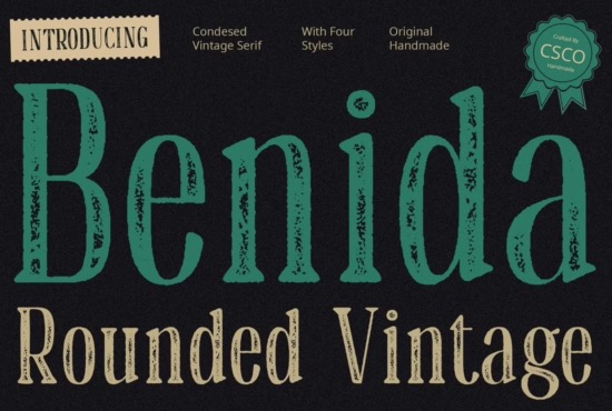 Benida Rounded Vintage Font - Fontspace.io