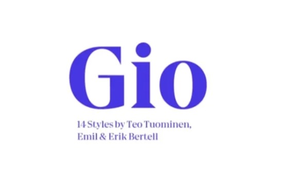 Gio Font - Fontspace.io