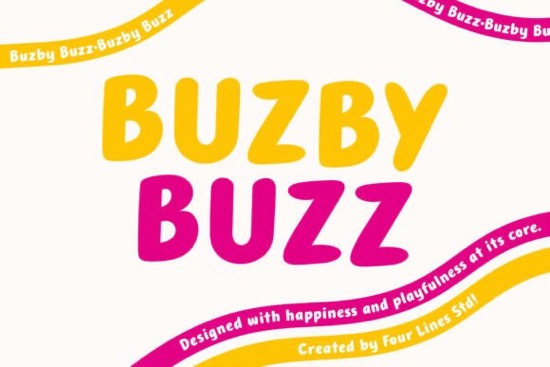 Buzby Buzz Font - Fontspace.io