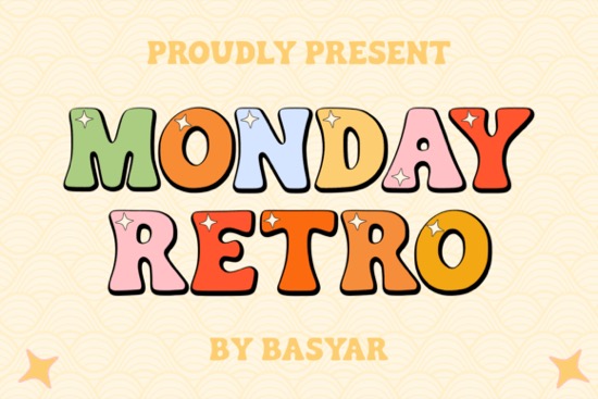Monday Retro Font - Fontspace.io