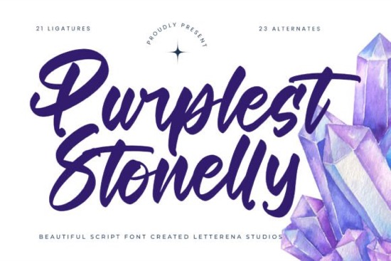 Purplest Stonelly Font - Fontspace.io