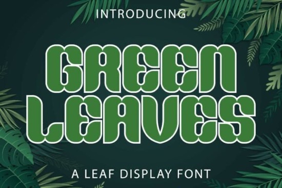 Green Leaves Font - Fontspace.io